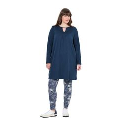 Ulla Popken Longshirt in navy blau | Gr.: 50-52
