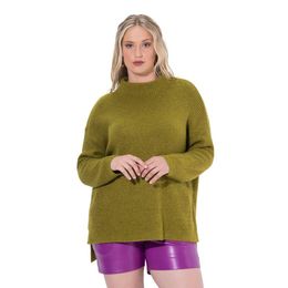 Ulla Popken Oversized-Pullover in helles gelbgr&uuml;n | Gr.: 46-48
