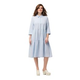 Ulla Popken Hemdblusenkleid in himmelblau | Gr.: 46-48