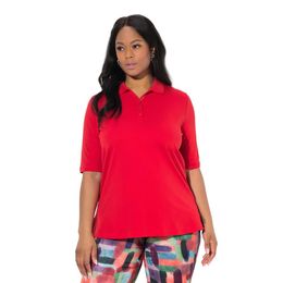 Ulla Popken Poloshirt in salsa | Gr.: 54-56