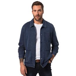 JP1880 Sweatjacke in dark blue denim | Gr.: 5XL