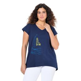 Ulla Popken Shirt in tintenblau | Gr.: 58-60