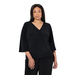 Ulla Popken Shirt in schwarz | Gr.: 54-56