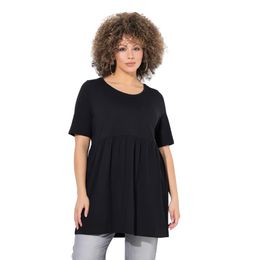 Ulla Popken Longshirt in schwarz | Gr.: 46-48