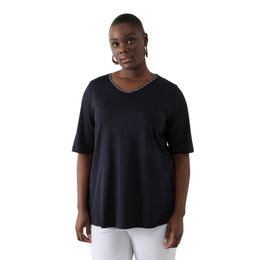 Ulla Popken Shirt in marine | Gr.: 54-56