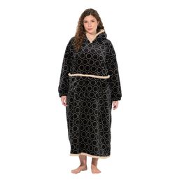 Ulla Popken Bademantel in schwarz | Gr.: onesize