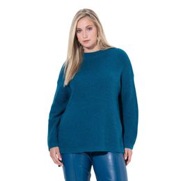 Ulla Popken Oversized-Pullover in petrolblau | Gr.: 54-56