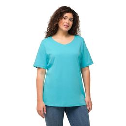 Ulla Popken Shirt in tiefes aqua | Gr.: 58-60