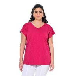 Ulla Popken Shirt in dunkle himbeere | Gr.: 54-56