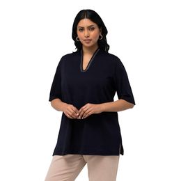 Ulla Popken Shirt in marine | Gr.: 50-52