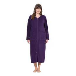 Ulla Popken Bademantel in aubergine | Gr.: 70-72