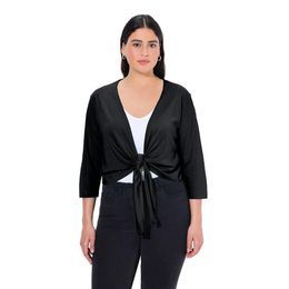 Ulla Popken Shirtjacke in schwarz | Gr.: 58-60