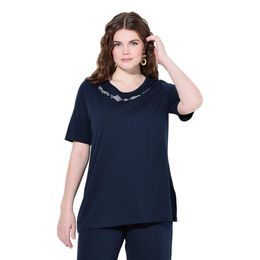 Ulla Popken Shirt in marine | Gr.: 50-52