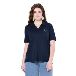 Ulla Popken Poloshirt in marine | Gr.: 54-56