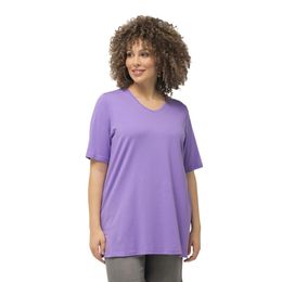 Ulla Popken Shirt in blauer flieder | Gr.: 54-56