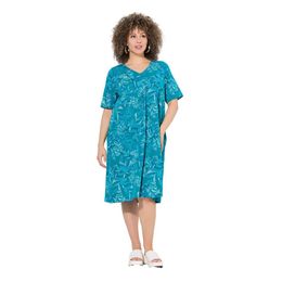 Ulla Popken Jerseykleid in petrol | Gr.: 50-52