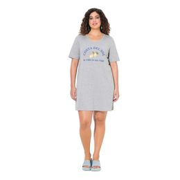 Ulla Popken Jerseykleid in hellgrau m&eacute;lange | Gr.: 50-52