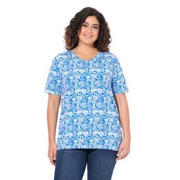 Ulla Popken Shirt in petrolblau | Gr.: 42-44
