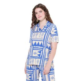 Ulla Popken Poloshirt in kornblumenblau | Gr.: 42-44
