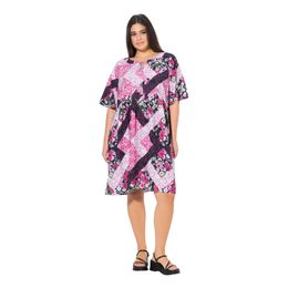 Ulla Popken Kleid in kr&auml;ftiges pink | Gr.: 50-52