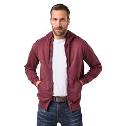 JP1880 Sweatjacke in aubergine | Gr.: 5XL