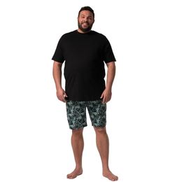 Men Plus Langer Schlafanzug in schwarz | Gr.: XL