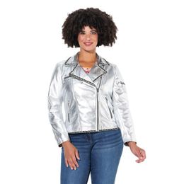 Angel of Style Lederjacke in silber | Gr.: 52