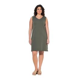 Ulla Popken Kleid in olivgrau | Gr.: 46-48