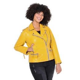 Angel of Style Lederjacke in zitrone | Gr.: 46