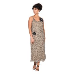 MIAMODA Kleid in champagner beige | Gr.: 50