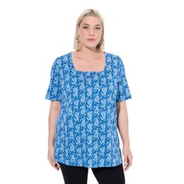 Ulla Popken Longshirt in petrolblau | Gr.: 58-60