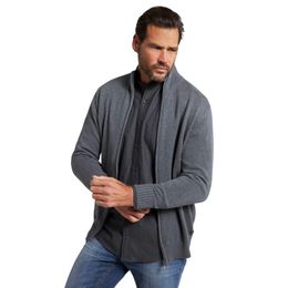 JP1880 Strickjacke in grau melange | Gr.: XXL