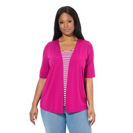 Ulla Popken Shirt in magenta | Gr.: 42-44