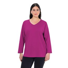 Ulla Popken Shirt in beere | Gr.: 42-44