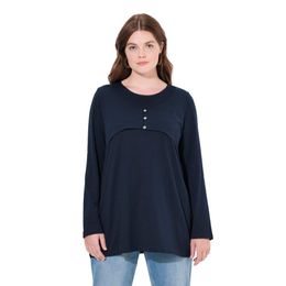 Ulla Popken Longsleeve in marine | Gr.: 42-44