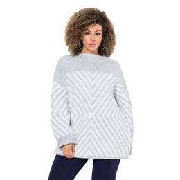 Ulla Popken Pullover in silver melange | Gr.: 42-44