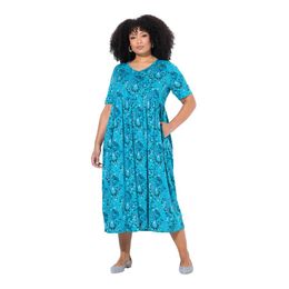 Ulla Popken Kleid in tiefes aqua | Gr.: 62/64