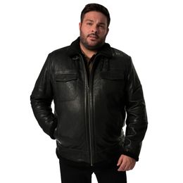 Men Plus Lederjacke in schwarz | Gr.: 6XL