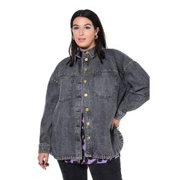 Studio Untold Hemdbluse in grey denim | Gr.: 50-52