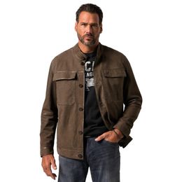 JP1880 Lederjacke in braungrau | Gr.: 7XL