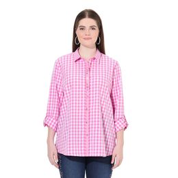 Ulla Popken Trachtenbluse in fuchsia pink | Gr.: 58-60