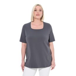 Ulla Popken Shirt in graphitgrau | Gr.: 50-52