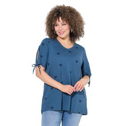 Ulla Popken Shirt in indigo denim | Gr.: 46-48
