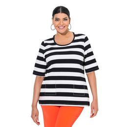 Ulla Popken Shirt in schwarz | Gr.: 54-56