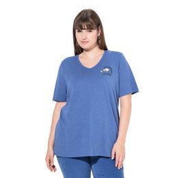 Ulla Popken Shirt in helles segelblau | Gr.: 54-56