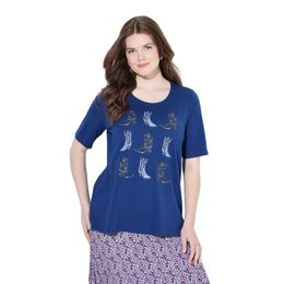 Ulla Popken Shirt in dunkelblau | Gr.: 54-56