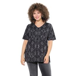 Ulla Popken Shirt in graphitgrau | Gr.: 54-56