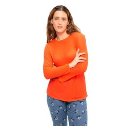 Studio Untold Langarmshirt in neon red | Gr.: 42-44