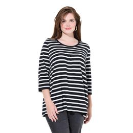 Ulla Popken Shirt in schwarz | Gr.: 50-52
