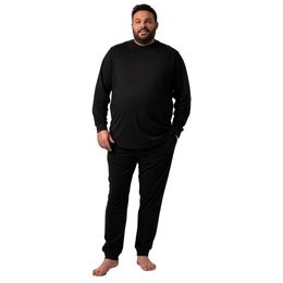 Men Plus Langer Schlafanzug in schwarz | Gr.: 7XL